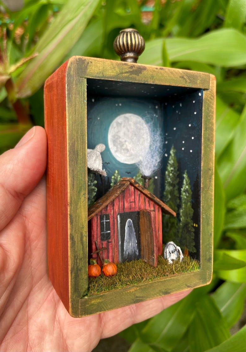Hand-built Hand-painted Vintage-style Mini Drawer Halloween Haunted ...