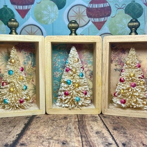 One Hand-made Vintage-style Decorated Tree in a Mini Drawer - Etsy