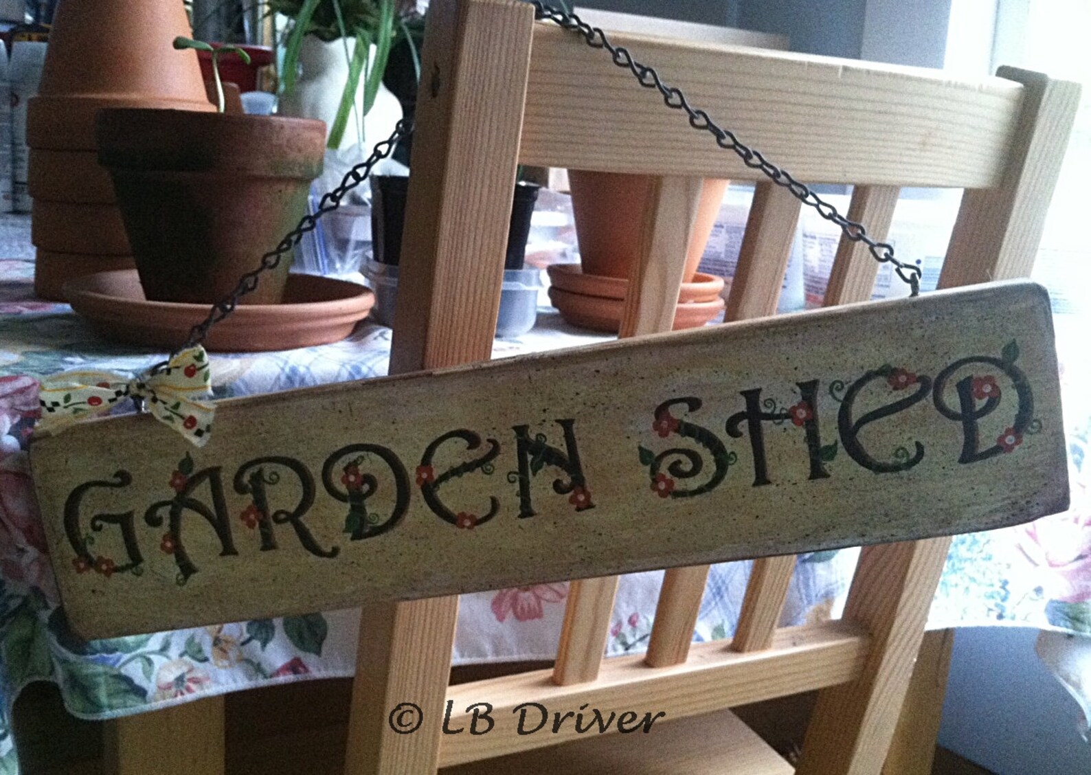 Vintage Look Hand Painted Reclaimed Wood Sign Garden Shed | Etsy