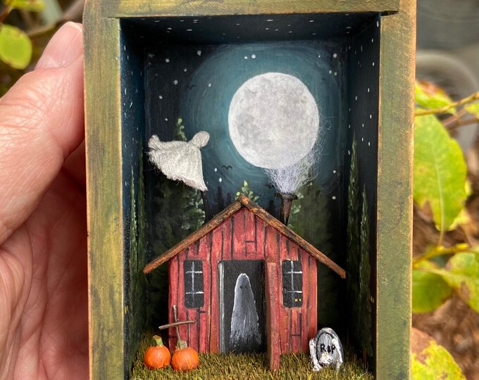 Hand-built Hand-painted Vintage-style Mini Drawer Halloween Haunted ...