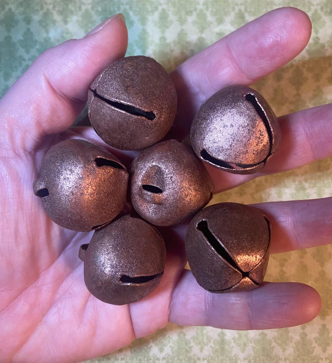 COPPER Rustic Vintage Style Metal Farmhouse Jingle Bells / Set of 6 - Etsy
