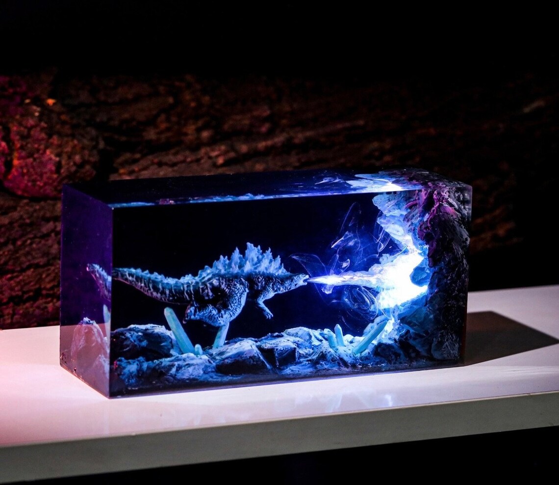 GODZILLA Monster Burning Night Lamp,atomic Breath Resin Lamp,god.zilla ...