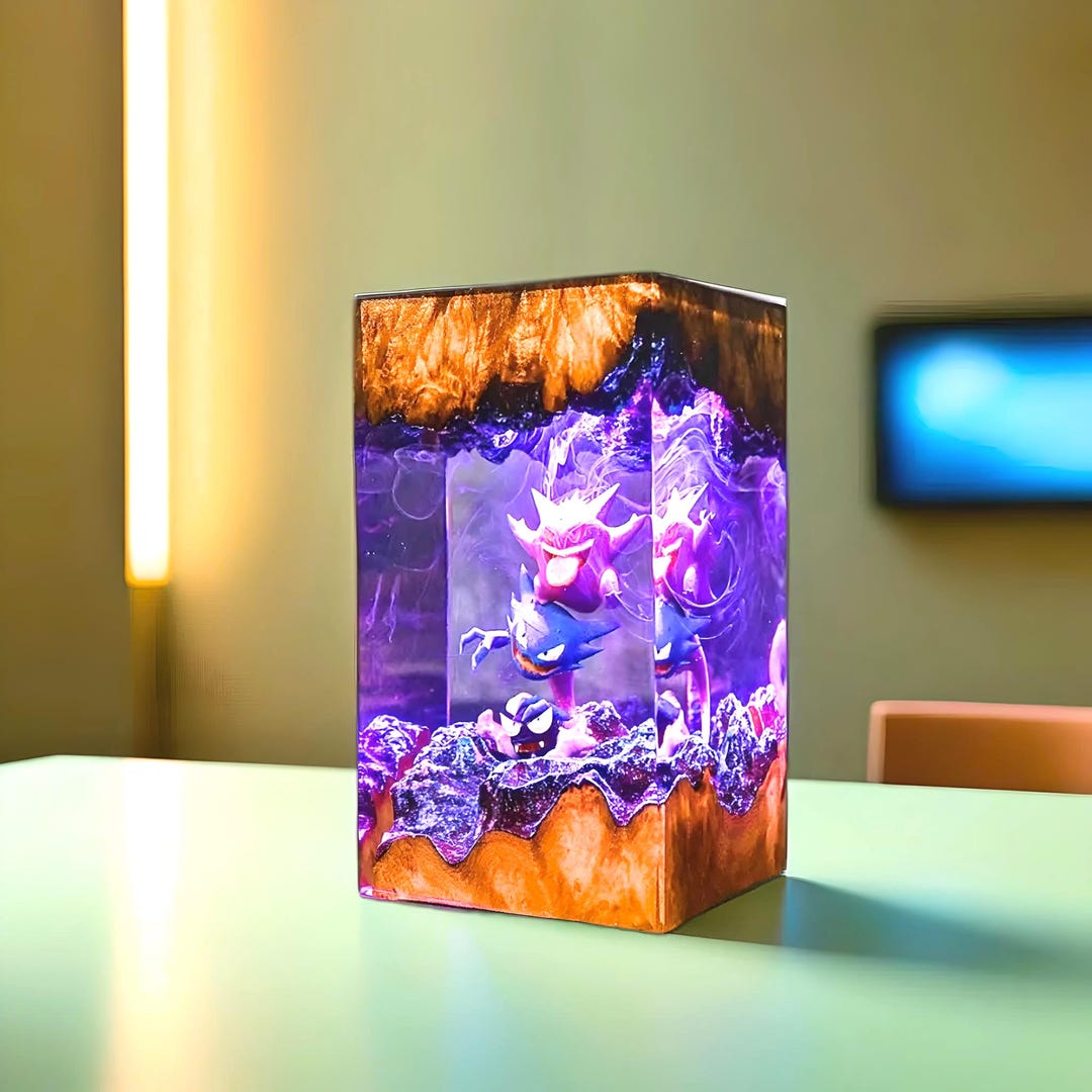 Gen.gar Evol.ution Pokemon, Resin Lamp, Bedroom Decor, Giftideas ,game ...