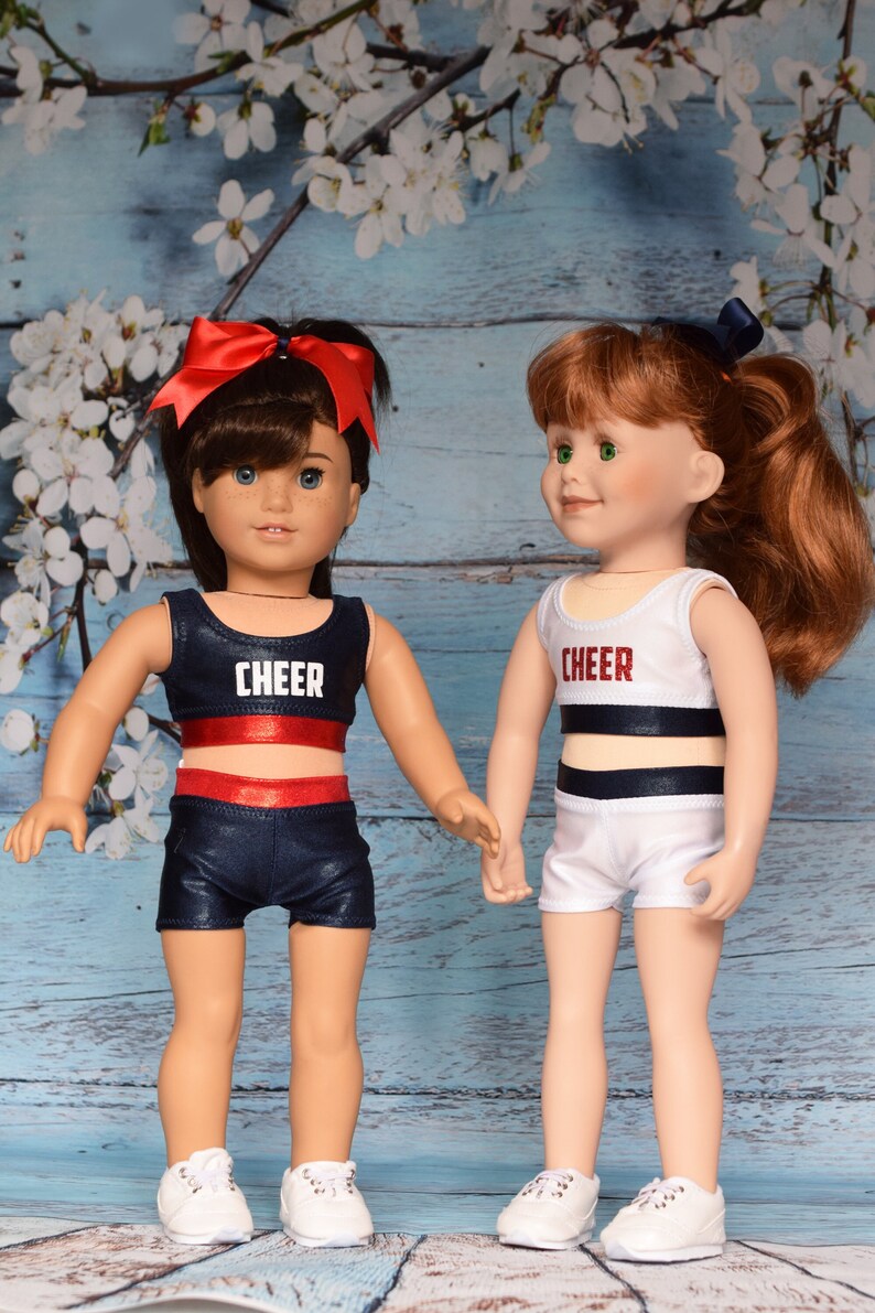 18" Doll Cheer Practice Suit: Navy, Red & White - Handmade - Etsy