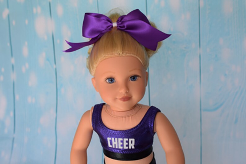 Purple Cheer Practice Suit for 18" Dolls: Black & White Outfit - Etsy
