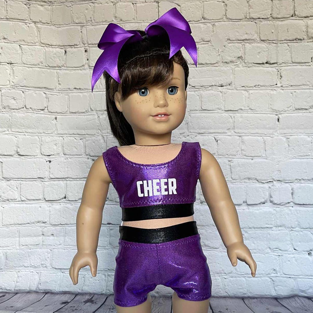 Doll Cheerleading Outfit: Violet, Black & White - Fits 18" Dolls - Etsy