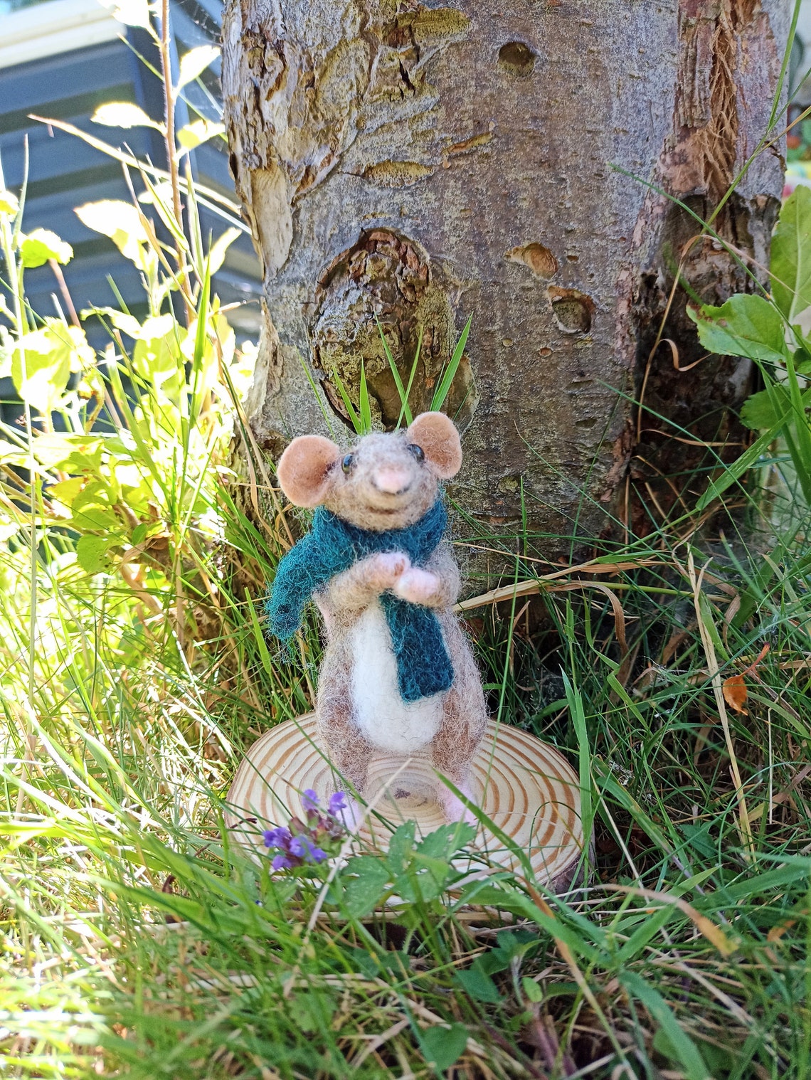Needle Felted Mouse Rat Forest Felting Gift Fibre Art Posable Miniature ...