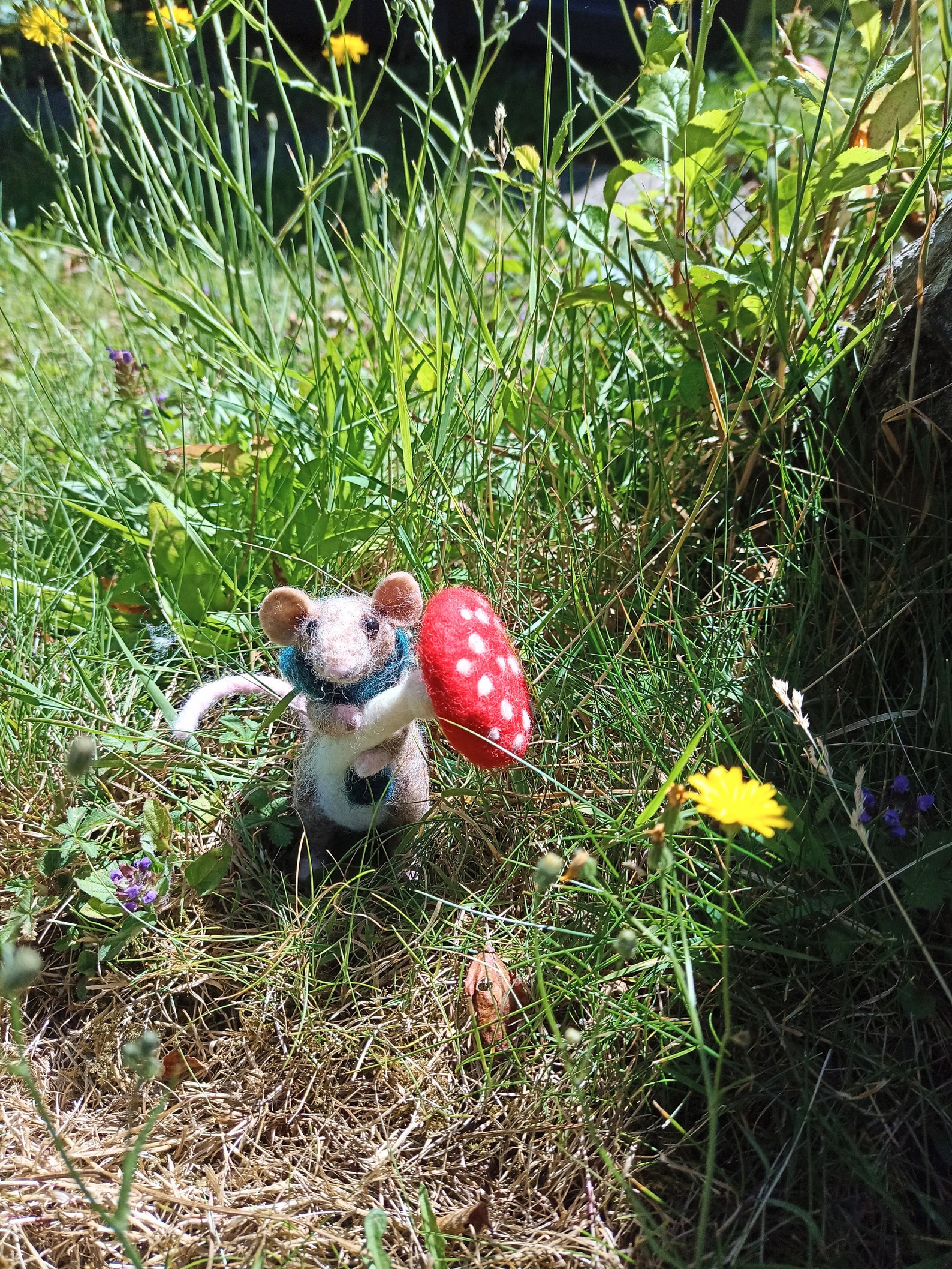 Needle Felted Mouse Rat Forest Felting Gift Fibre Art Posable Miniature ...