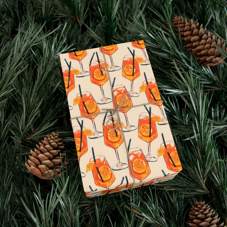 Aperol Spritz Wrapping Paper Aperol Spritz Gift Wrap - Etsy