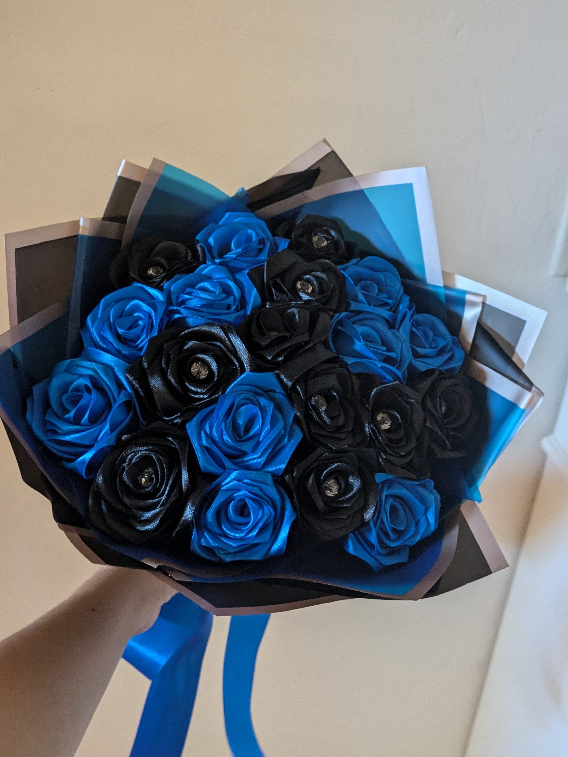 20 Flower Bouquets Made From Ribbon Artificial Flowers - Etsy