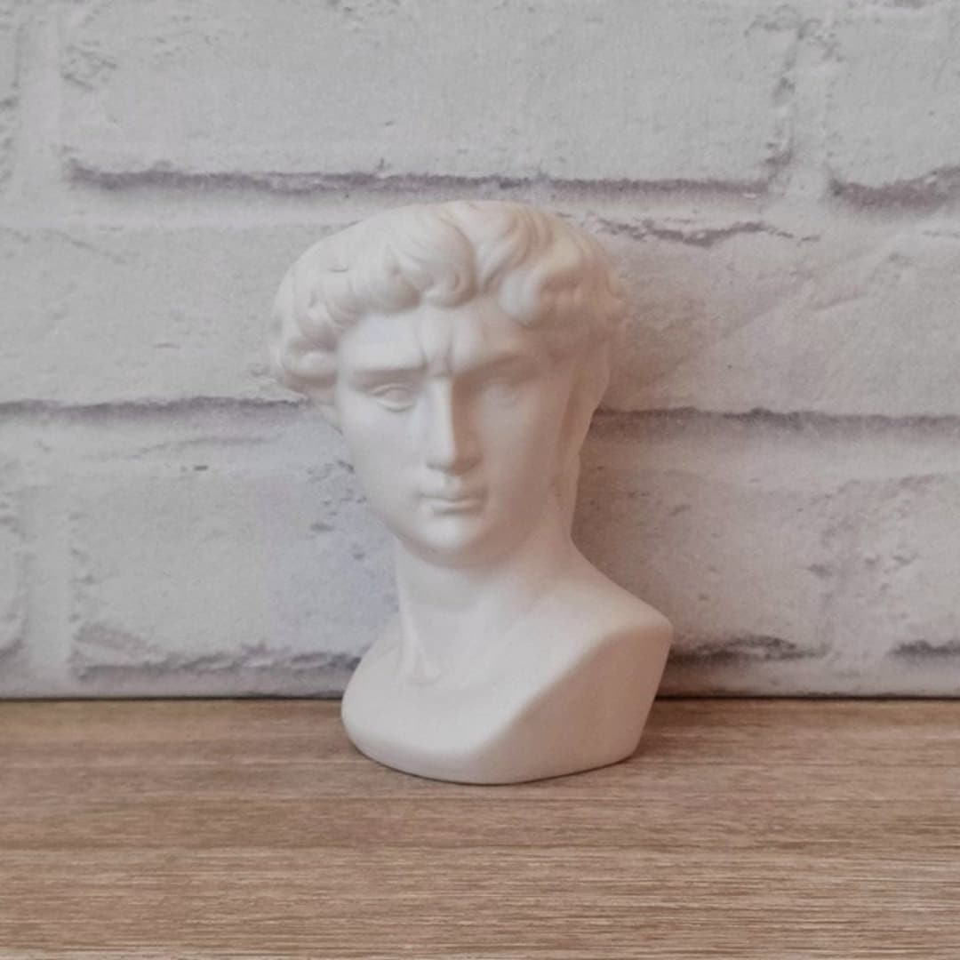 Small White David Greek Grecian Bust Vase Statue Head Vases Flower Vase ...