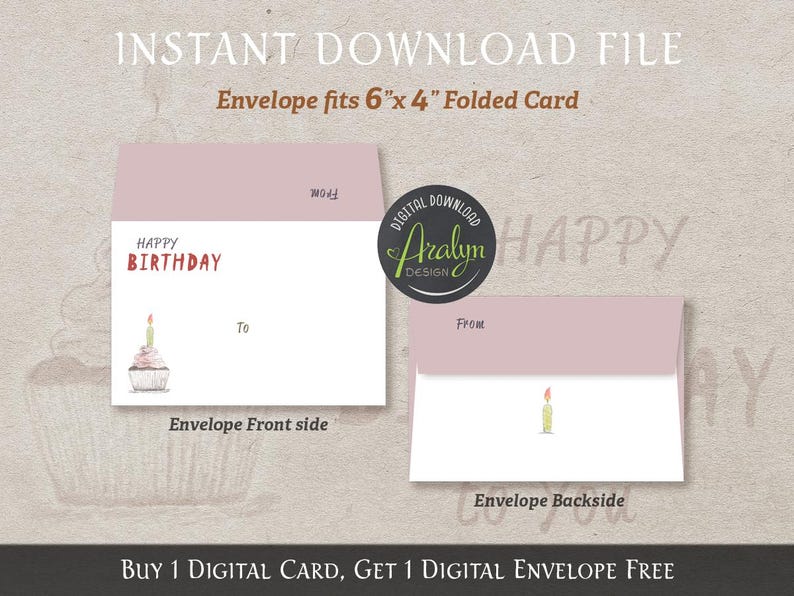 Printable Birthday Cards | Happy Birthday Card 6x4 Folded | Printable ...