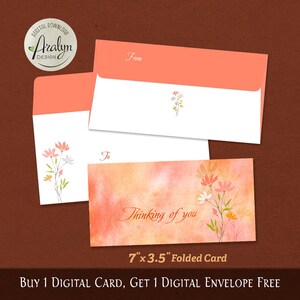 Printable LOVE Card 7x3.5 Folded / Instant Download / Card Template ...