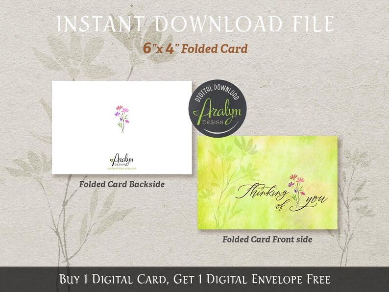 Printable Thinking of You Cards | Printable Thinking of You Card 6x4 ...