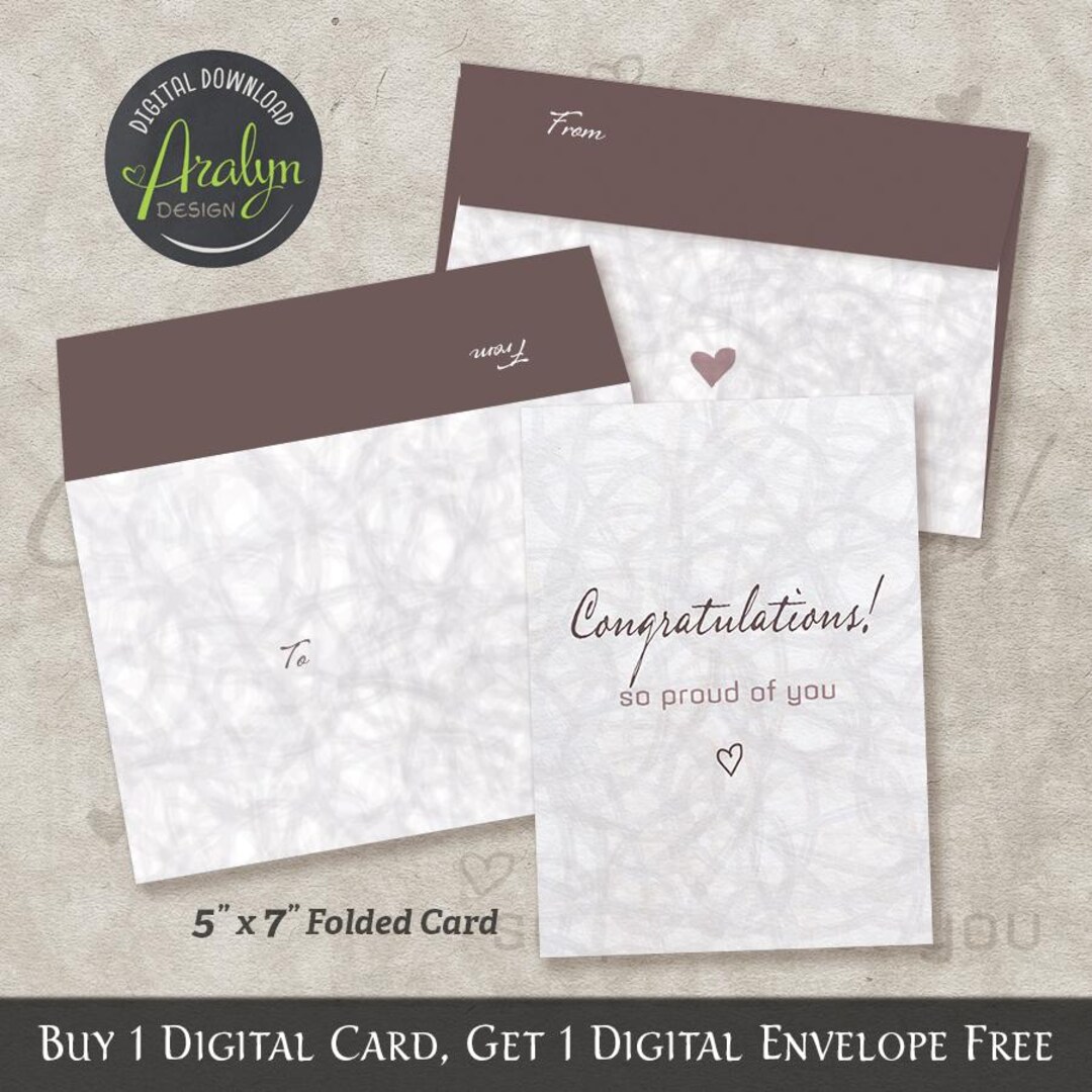 Printable Congratulations Cards | Abstract Small Heart Congratulations ...