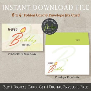 Printable Birthday Cards | Birthday Card 6x4 Folded | Printable ...