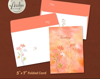 Printable LOVE Card 5x7 Folded / Instant Download / Card Template ...