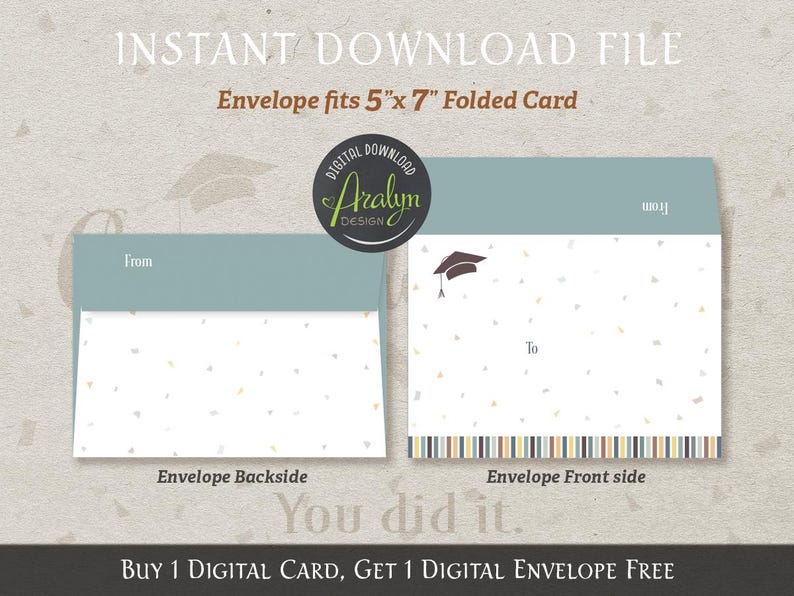 Printable Congratulations Cards Graduation Congratulations Card 5x7 ...