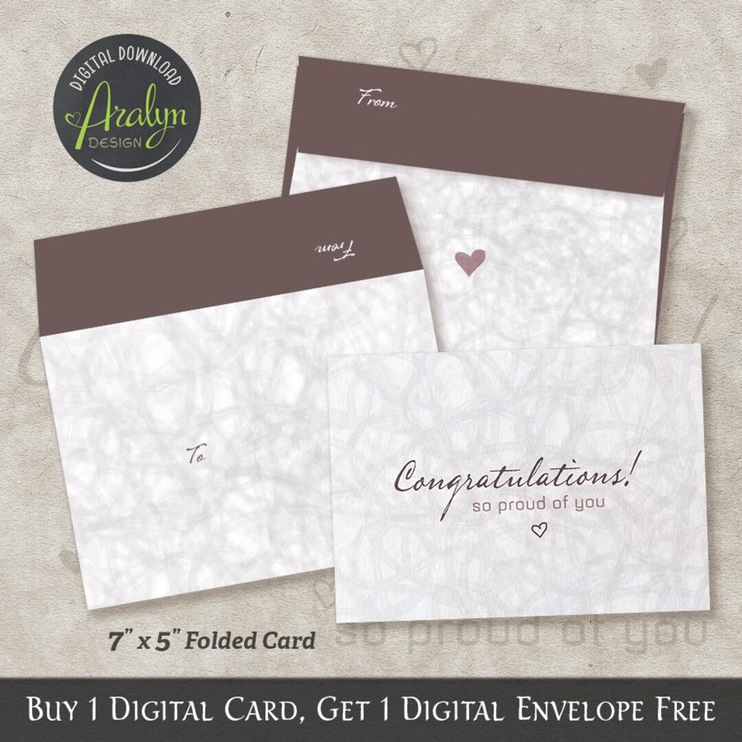 Printable Congratulations Cards | Abstract Small Heart Congratulations ...