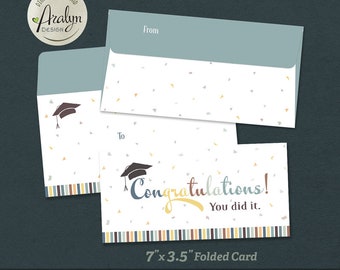 Printable CONGRATULATIONS Card 5x7 Folded / Instant Download / Card ...