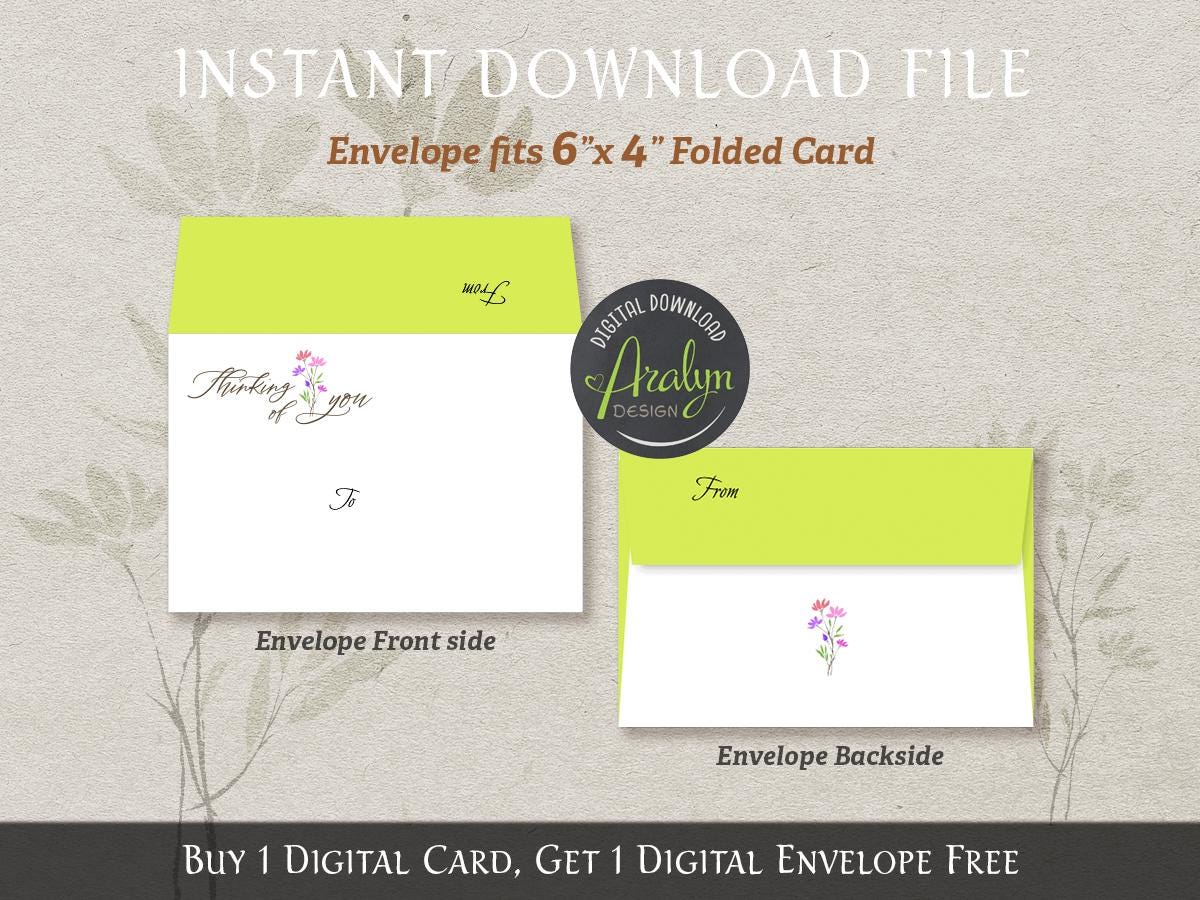 Printable Thinking of You Cards | Printable Thinking of You Card 6x4 ...