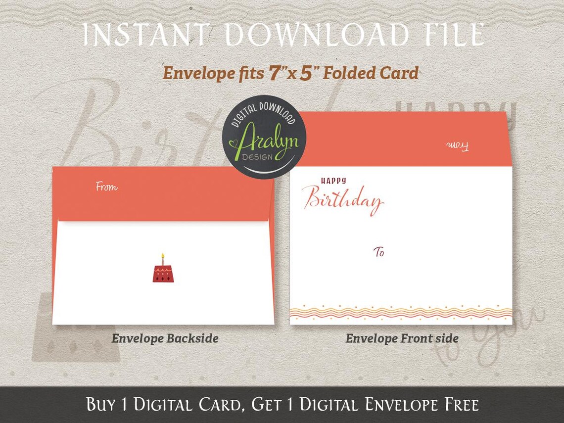 Printable Birthday Cards | Orange Birthday Cupcake With Candle 7x5 ...