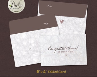 Printable CONGRATULATIONS Card 7x3.5 Folded / Instant Download / Card ...