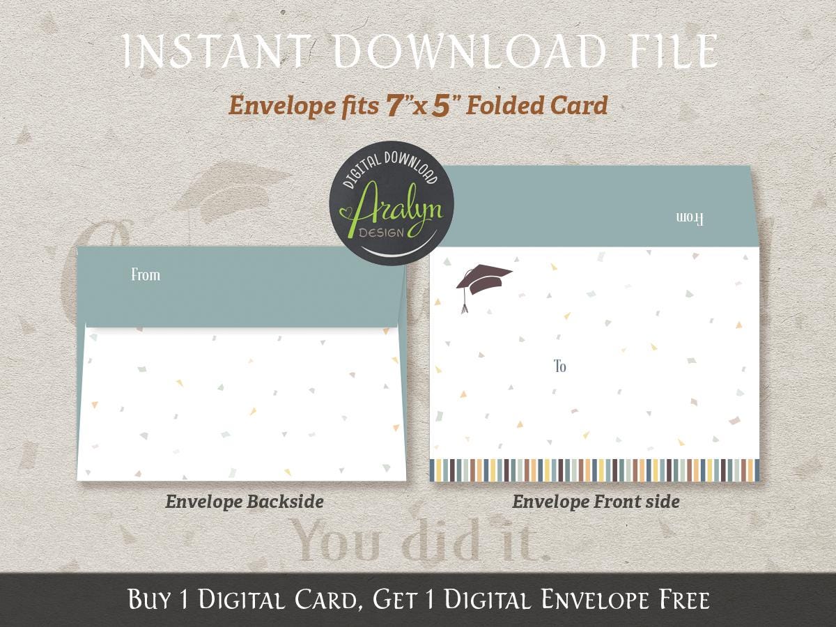 Printable Congratulations Cards | Graduation Congratulations Card 7x5 ...