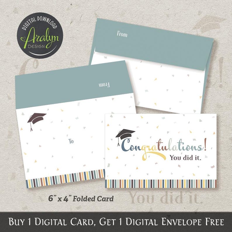 Printable Congratulations Cards | Graduation Congratulations Card 6x4 ...