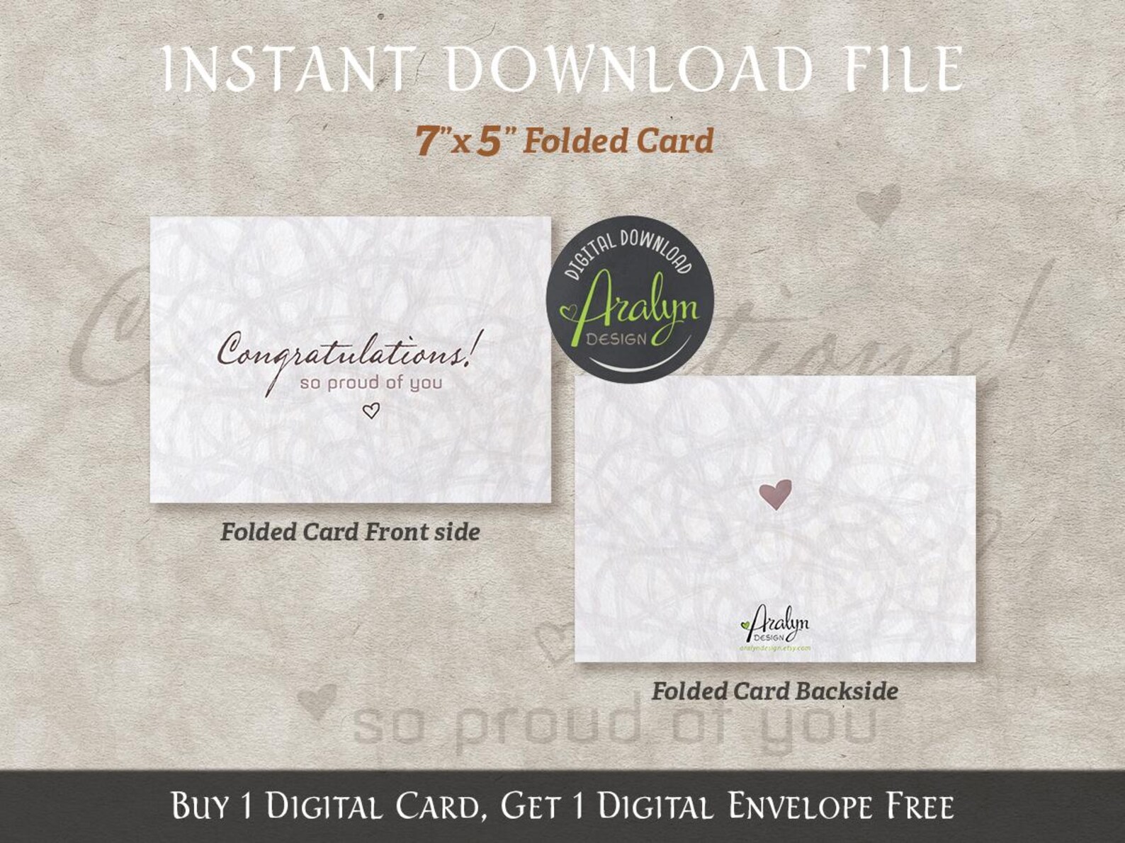 Printable Congratulations Cards | Abstract Small Heart Congratulations ...