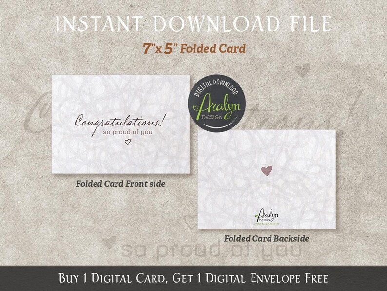 Printable Congratulations Cards | Abstract Small Heart Congratulations ...