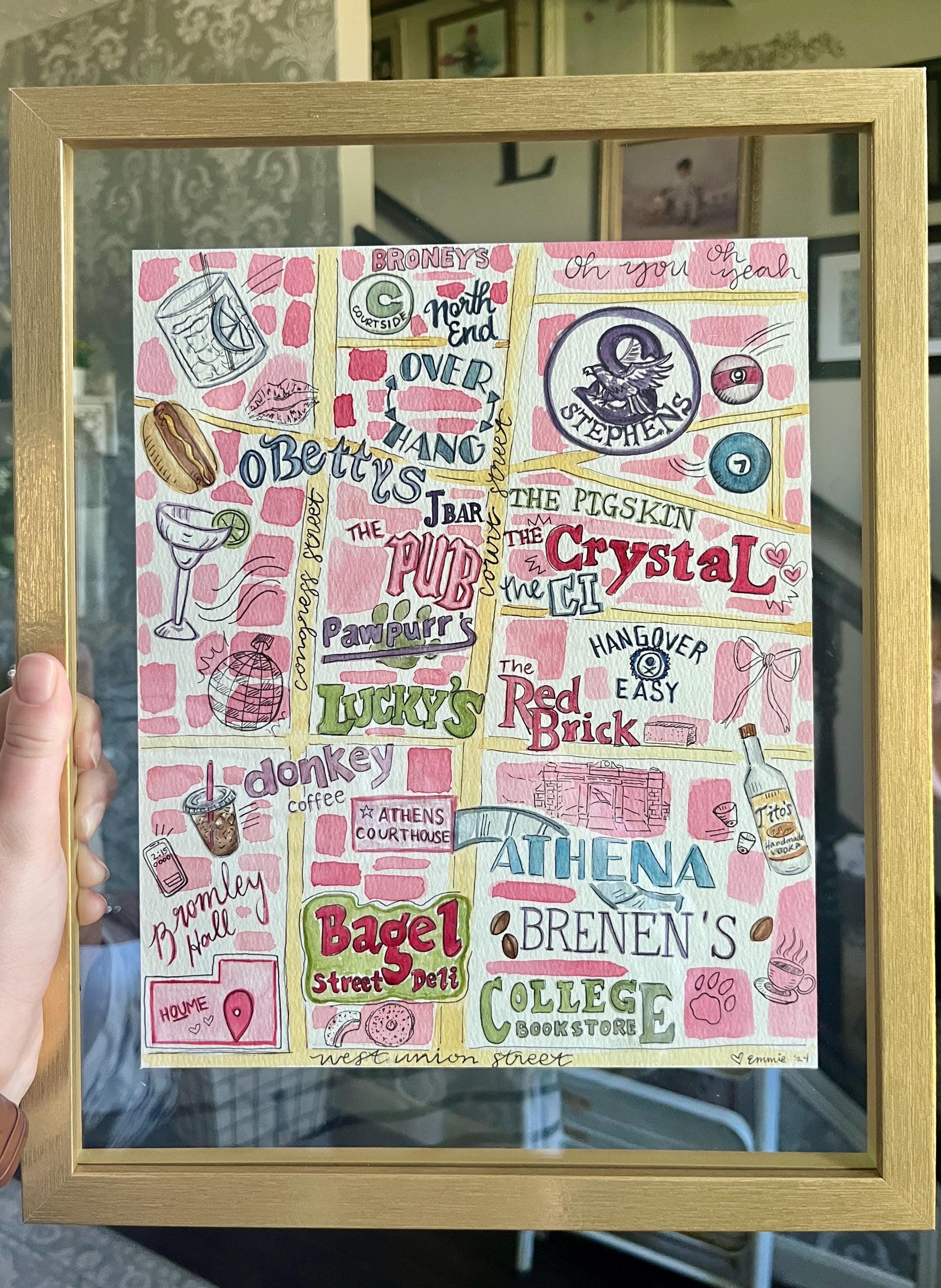 College Town Map - Etsy