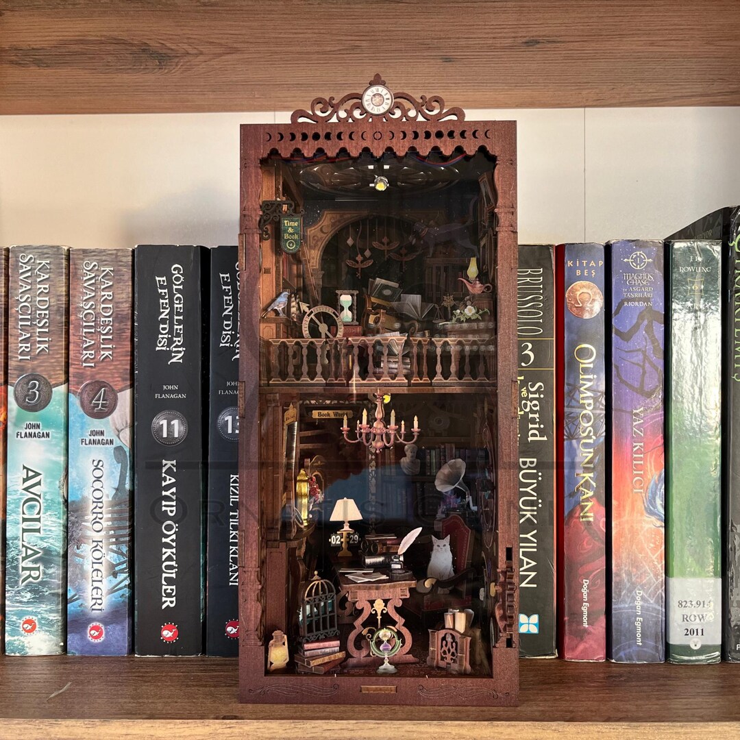 DIY Wonder Library Book Nook Kit - Dollhouse Booknook Bookshelf Insert ...