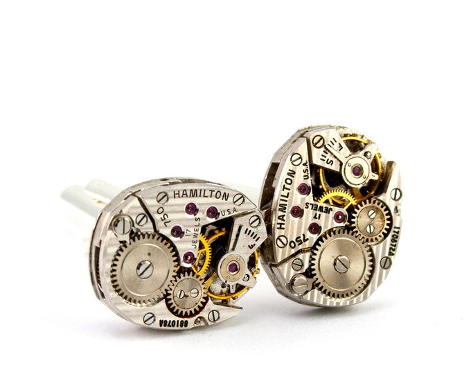 Steampunk Cufflinks Gorgeous Mens HAMILTON Pinstripe - Etsy