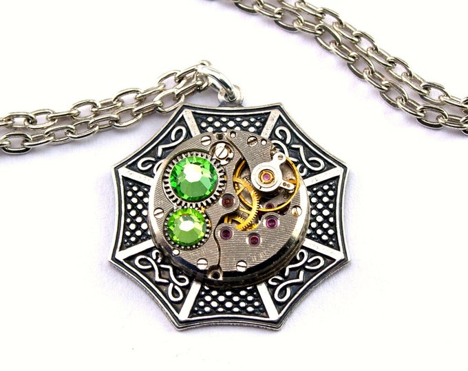 Steampunk Necklace Beautiful Celtic & Vintage Clockwork - Etsy