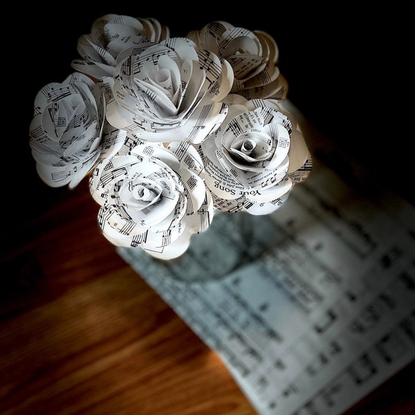 Music Paper Flowers - Etsy