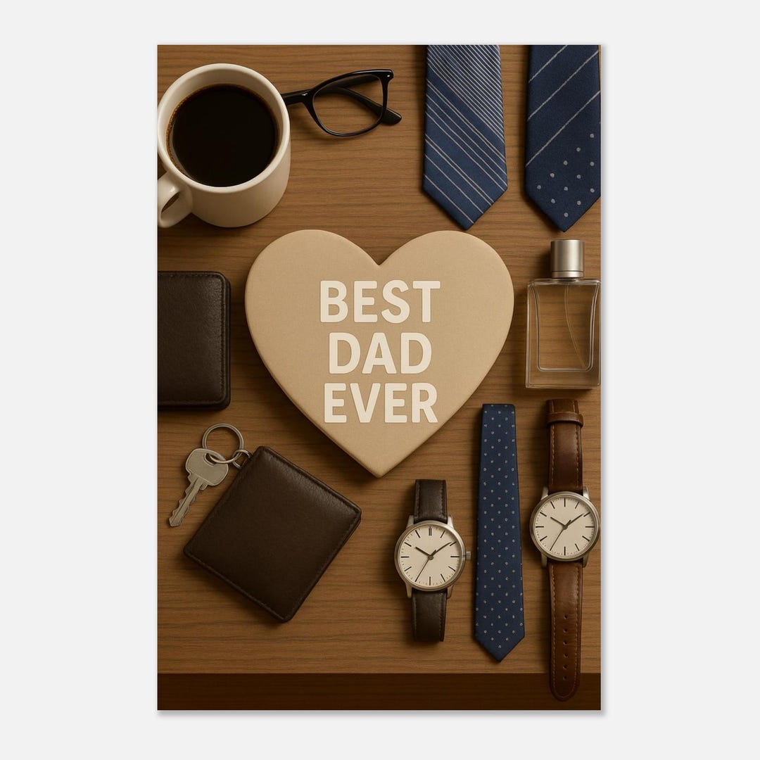 Best Dad Ever Wall Art for Dads, Dad Wall Art, Dad Poster, Mens Wall ...