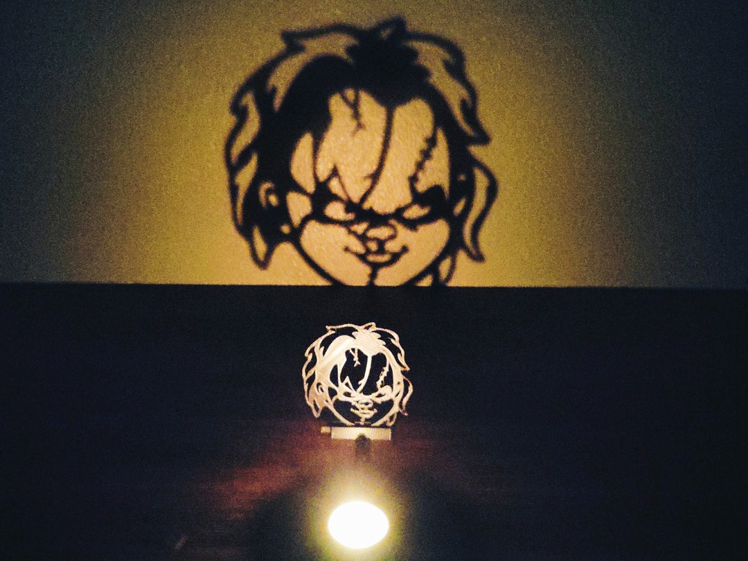 Chucky Shadow Caster 3D Printed Halloween Tealight Holder for Creepy ...