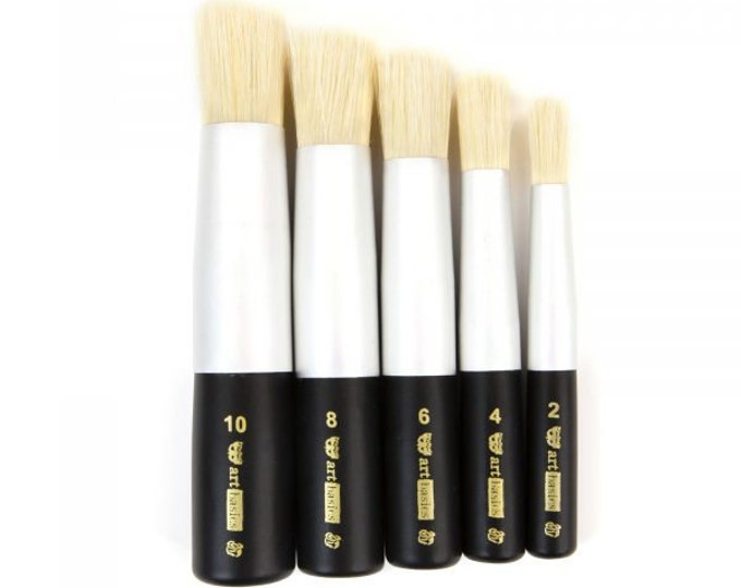 Dabbing Brush Set Stencil Brushes Set of 5 Artist Paint Brushes Gift for Artist Stencil Brushes ...