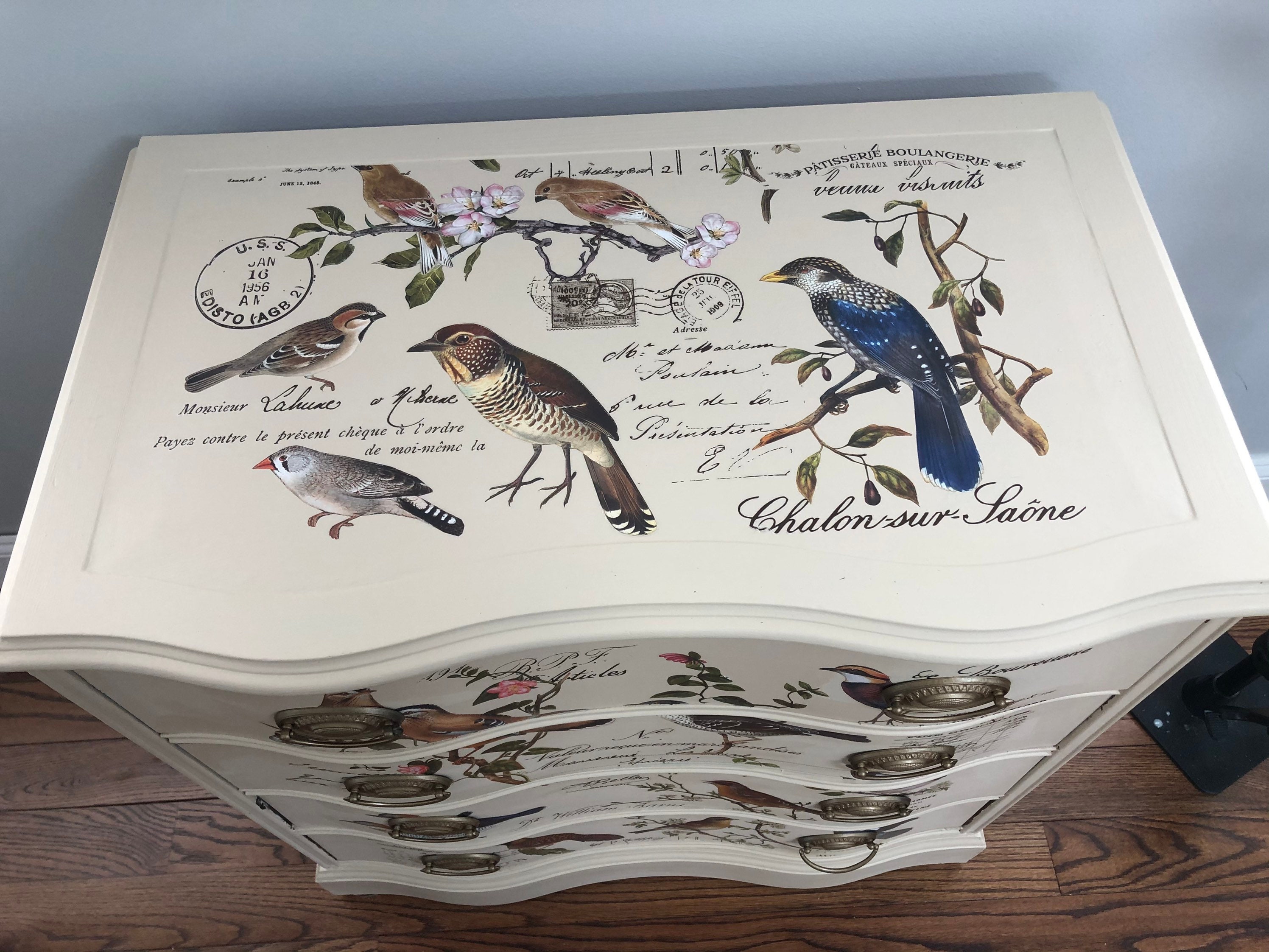 Postal Birds ReDesign con Prima Decor Transfer | Etsy