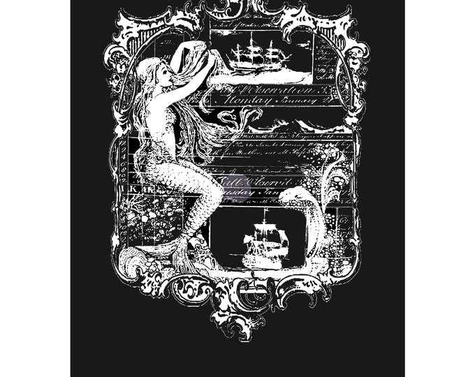 Redesign With Prima MERMAID II Transfer 24" X 32" - Etsy