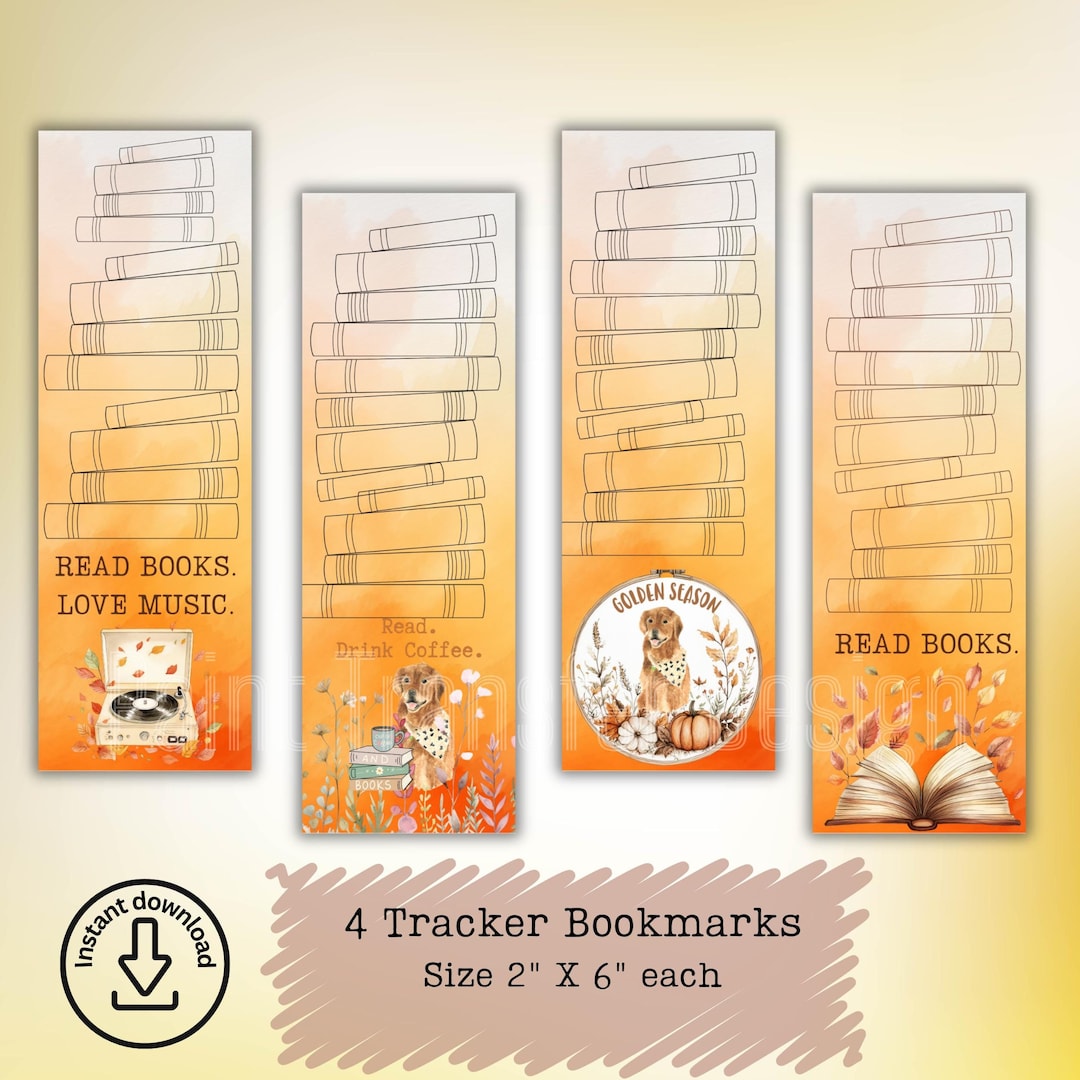 Printable Book Tracker Bookmark-bookish Bookmarks-book Club Gifts-gift ...