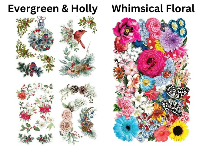 Elegance & Flowers Redesign With Prima Decor Transfer - Etsy