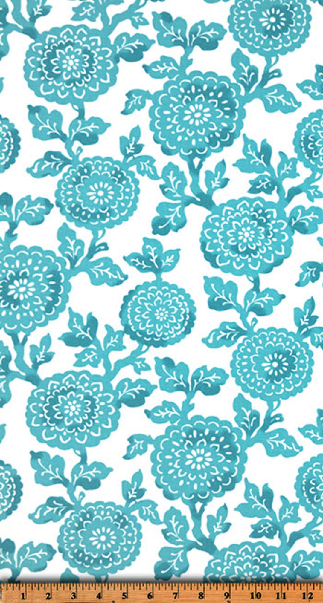 Mums Coastal Blue Premier Prints Home Decor Upholstery Premier Prints ...