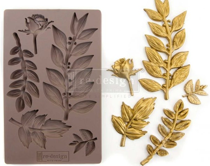 Leafy Blossoms - Pig - Redesign With Prima Moulds - Mouldes Moldes ...