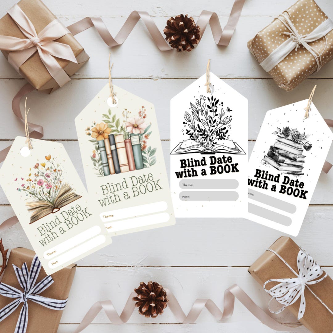 Blind Date With a Book Gift Tags | Printable Set (digital Download) - Etsy