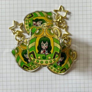 My Hero Academia Tamagotchi / Acrylic Glitter Epoxy Charm Keychain 2 ...
