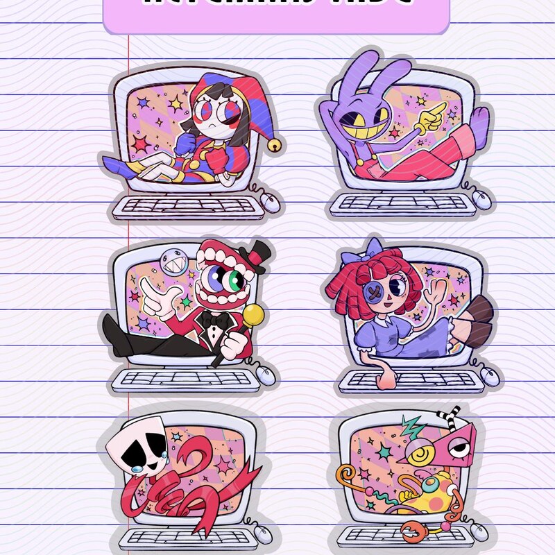 Pomni Tadc Acrylic Charm - Etsy UK