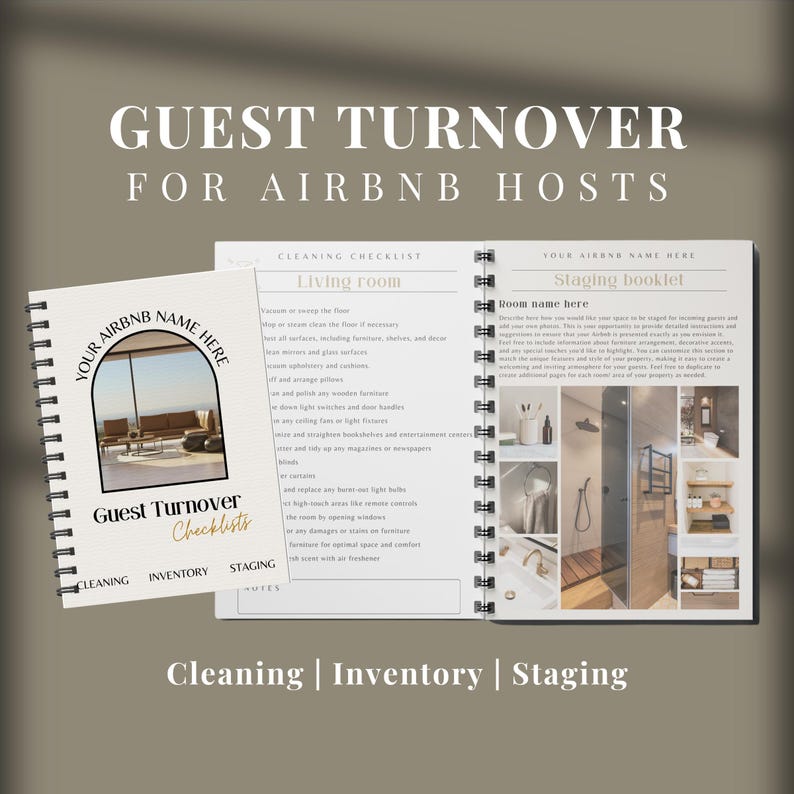 Airbnb Guest Turnover Template, Airbnb Map Template, Canva Template ...