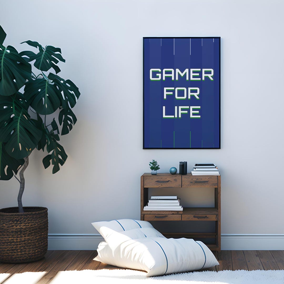 Gamer for Life Video Games Poster, Gaming Poster, Room Decor for Teens ...